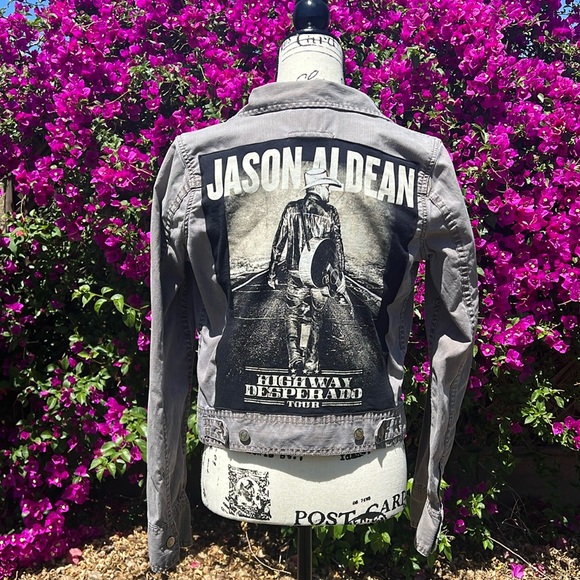Abercrombie & Fitch | Jackets & Coats | Custom Jason Aldean Jean Jacket ...